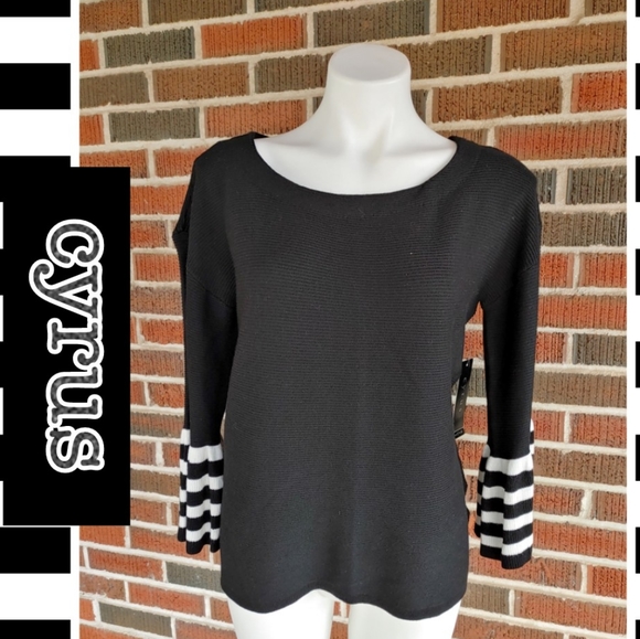 Cyrus | Sweaters | Cyrus Black Ribbed Textured Sweater | Poshmark